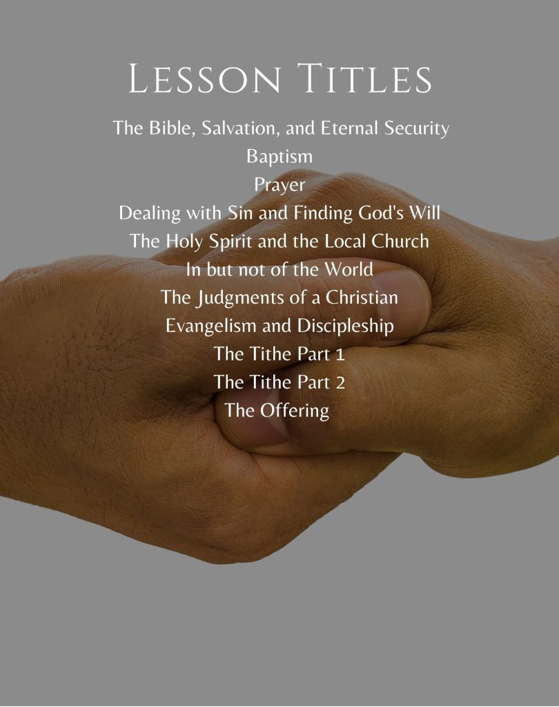 Discipleship Program – Student Handbook – Baptist College of America